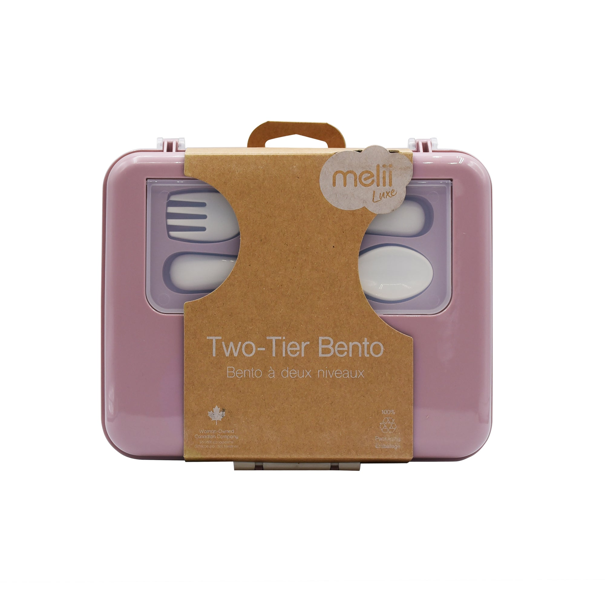 Melii Luxe Two Tier Bento Box - Pink – BentoBliss