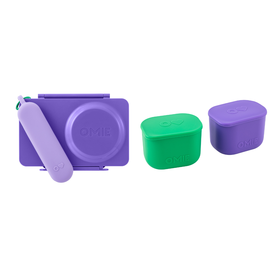 Omiebox Up Bundle - Purple | Insulated Bento and Leakproof Containers
